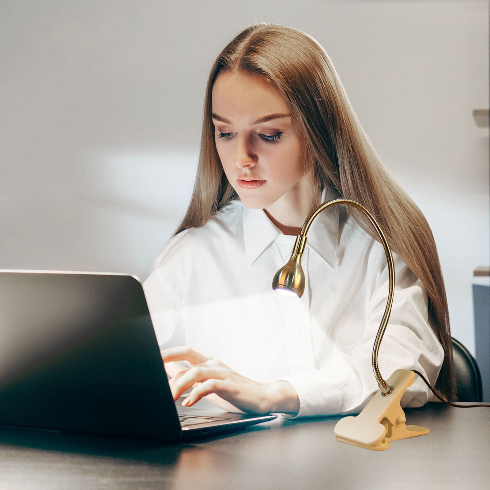 BeforeyaynFlexible LED Table Lamp USB Desk Holder Clip Bed Study ...