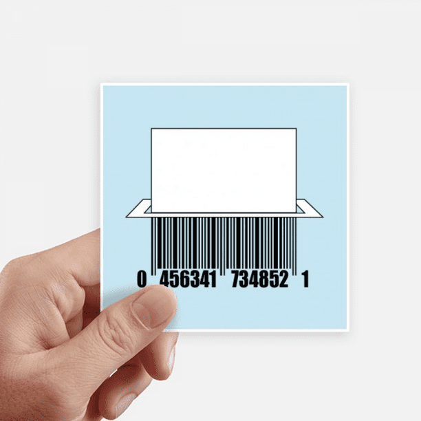 Barcode Cutting Paper Crushing Sticker Square Waterproof Stickers ...