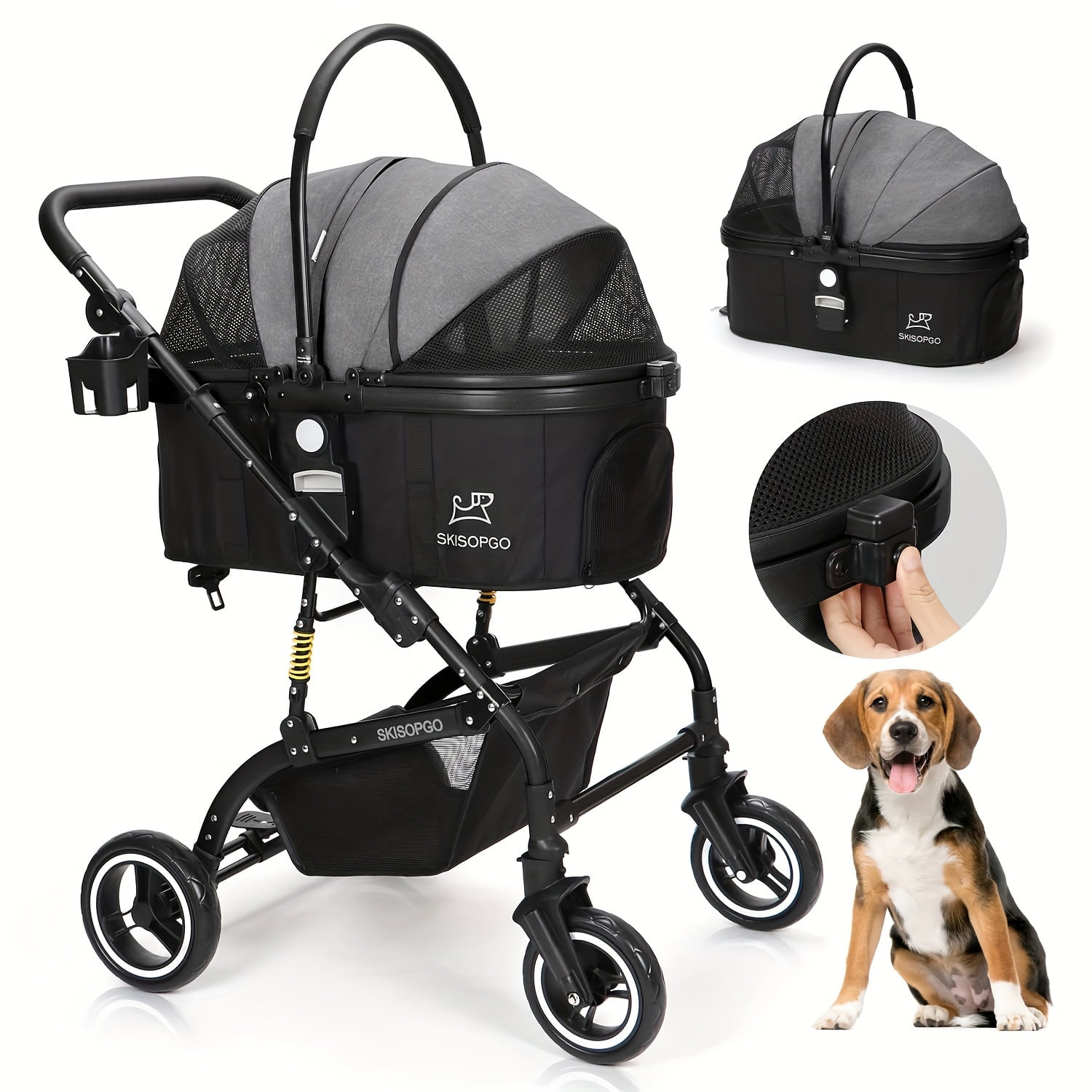 Click here for Grm Skisopgo 3-In-1 Pet Stroller For Small And Med... prices
