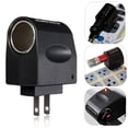 2PCS AC To DC Car Cigarette Lighter Socket Adapter 100-240V Wall Plug ...