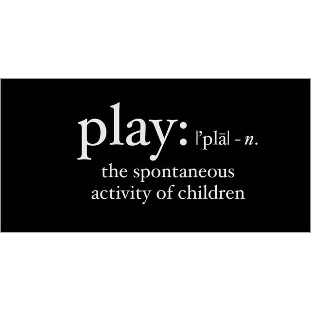 Play Definition Vinyl Decal - Large - White - Walmart.com