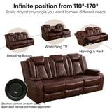 Multifunction Power Air Leather Recliner Sofa Set with LED Lights ...