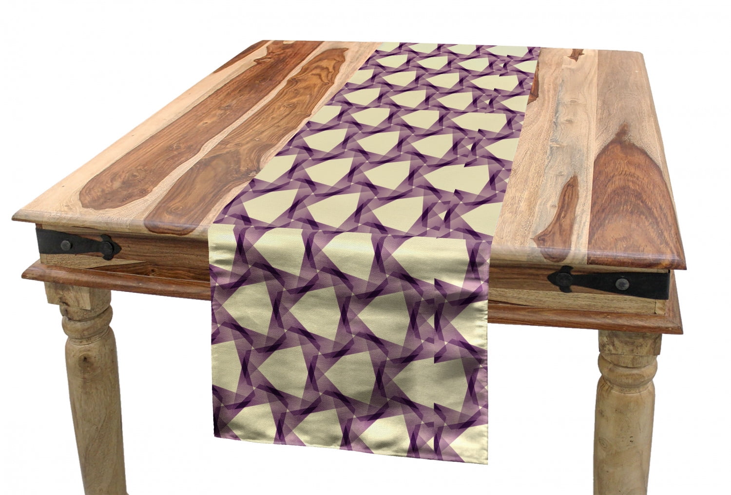 Abstract Table Runner, Graphic Tile Multiple Triangle Elements ...