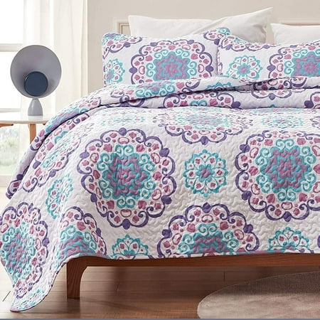 Click here for Sleep Zone 3-Piece Printed Quilt Set - King Size -... prices