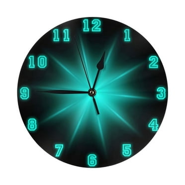 "Sterling & Noble 11"" Electric Pink Neon Wall Clock for Indoor Use ...