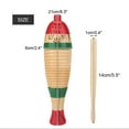Ccdes Guiro Instrument,Wooden Colorful Fish Shaped Guiro Musical ...