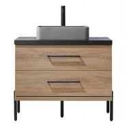 Design Element Austin 60" Vanity Base Only in Walnut - Walmart.com