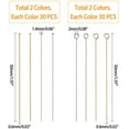 1Box 304 Stainless Steel Flat Head & Eye Pins Golden & Stainless Steel ...