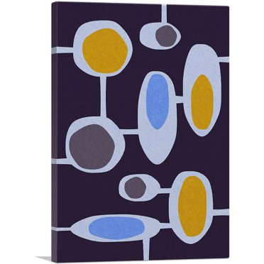 ARTCANVAS Mid-Century Modern A Window of Shapes Canvas Art Print - Size: 36" x 36" (1.50" Deep ...