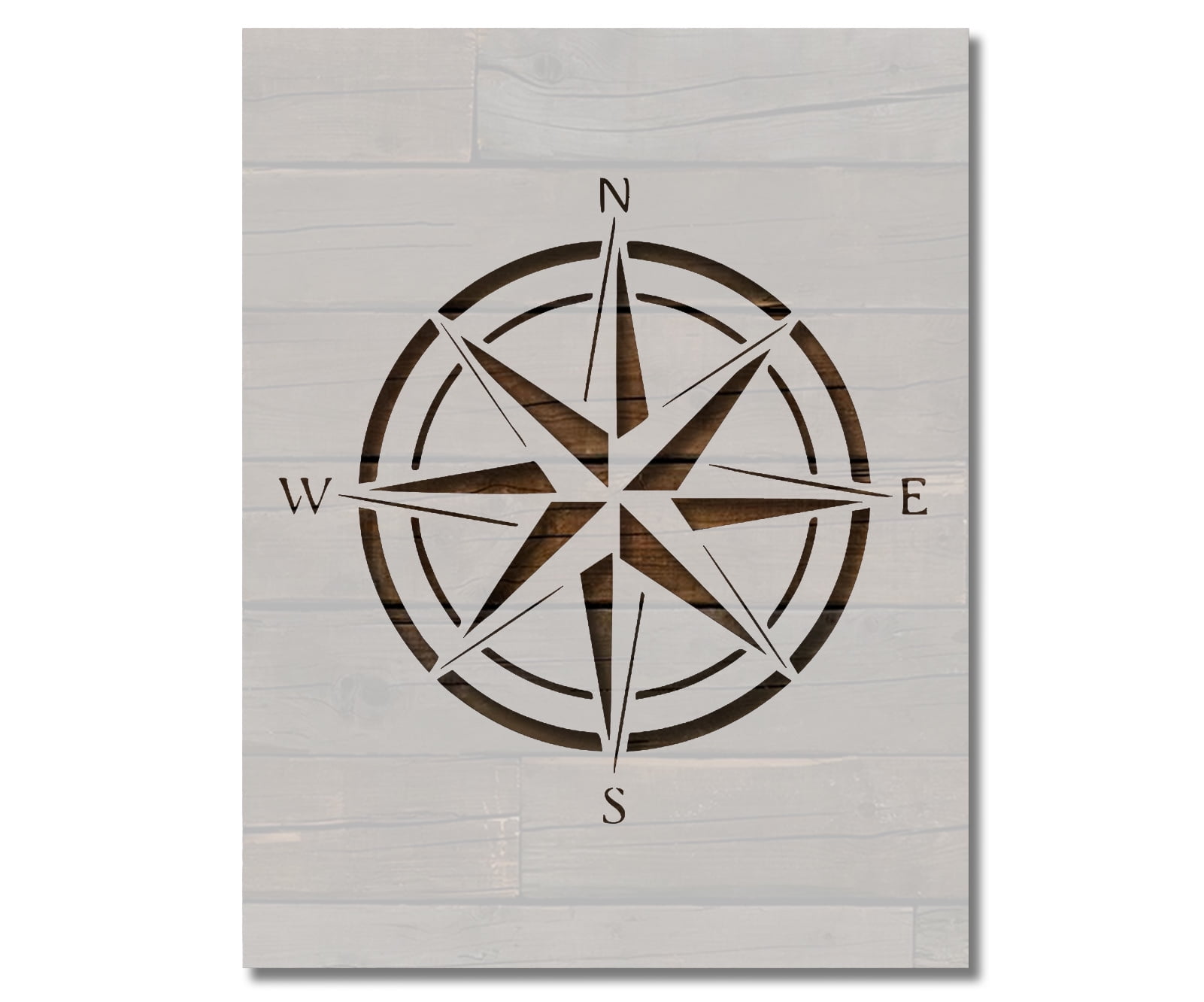 Nautical Compass Wind Rose Stencil Template Reusable 8.5 x 11 for ...