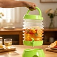 15L Foldable Drink Dispenser with Spigot,Countertop Clear Portable Cold ...