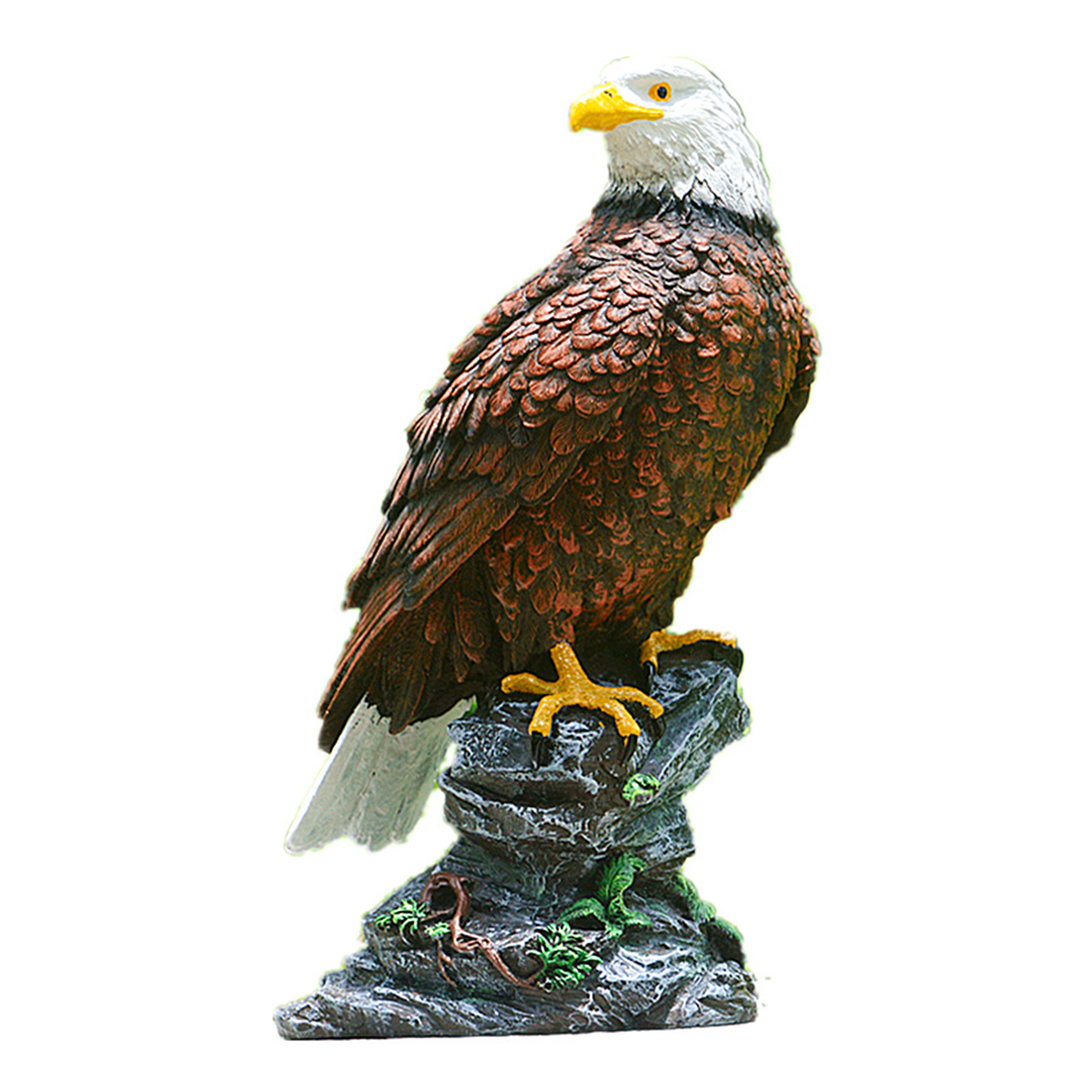 Warkul Outdoor Garden Eagle Statue, Bronzed Resin Decorative Ornament ...