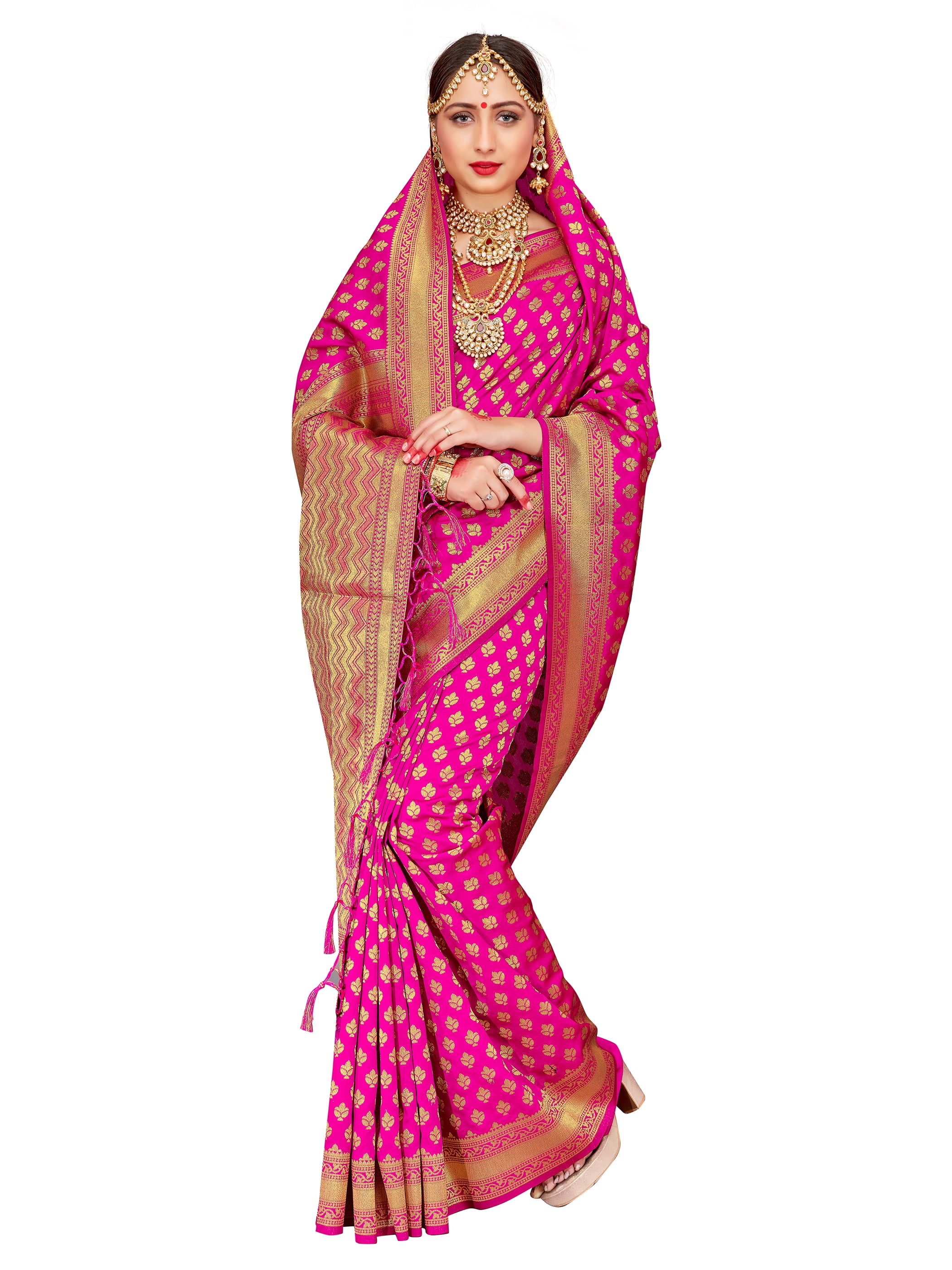 ELINA FASHION Sarees For Women Banarasi Art Silk Woven Saree l Indian ...