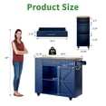 Kitchen Island on Wheels with Storage, Rolling Cart with Spice Rack ...