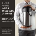 Cresimo Coffee Carafe with Pump - 102oz / 3L Airpot 12 Hours Large Hot ...
