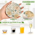 6 Pcs Woven Drink Coasters Set with Metal Stand, Cherry Blossoms 4 Inch ...