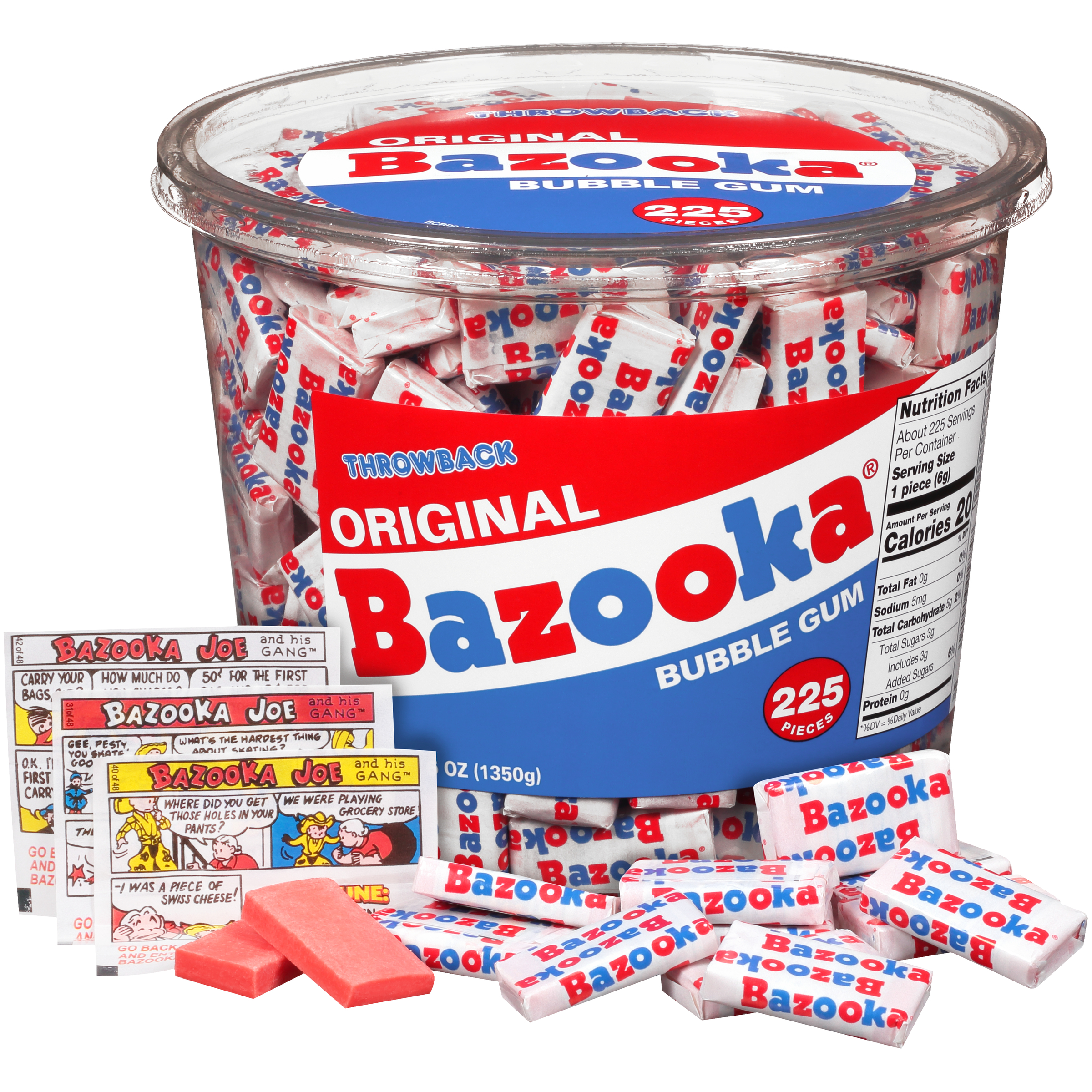 Buy Bazooka Bubble Gum Holiday 225 Count Individually Wrapped Pink