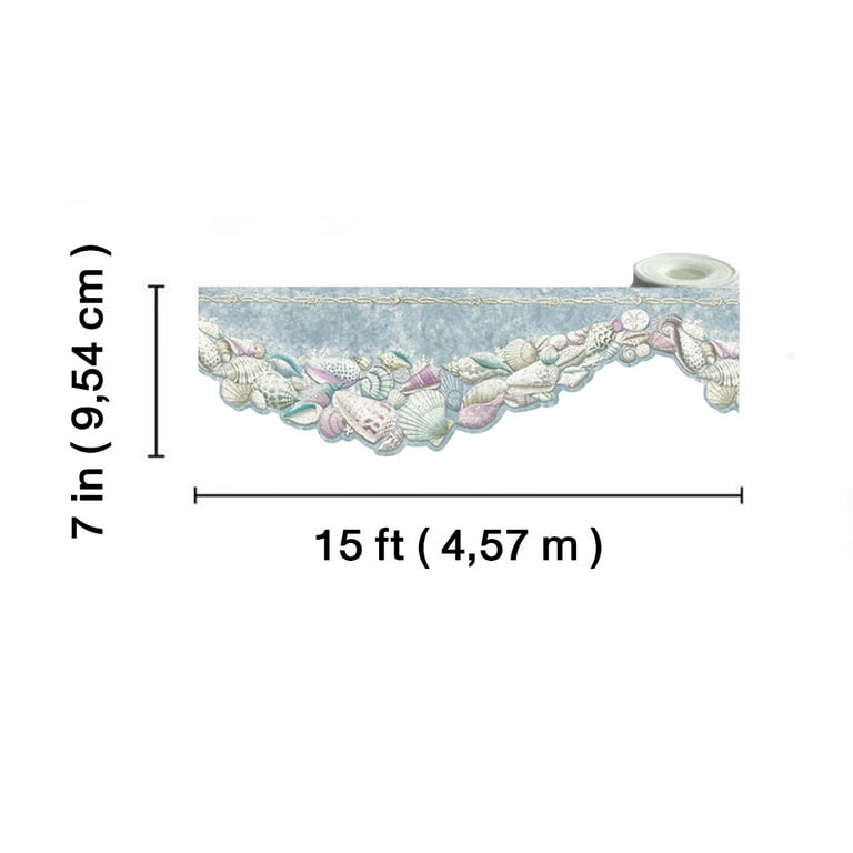 Seashell Wallpaper Border Lighthouse Coastal Seashell Wall Art