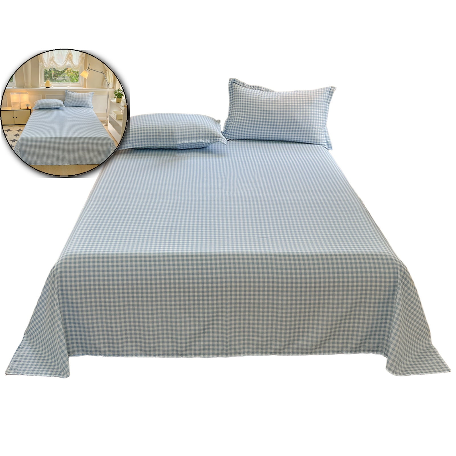 Click here for Avdolw Gingham Washed Cotton 3-Piece Bedding Set -... prices