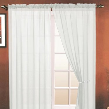 Sheila Sheer Rod Pocket Window Panel, Beige, 54x84 Inches - Walmart.com