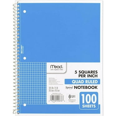Mead 1-Subject Spiral Notebook [College Ruled]: 7-1/2 in. x 10-1/2 in ...