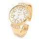 Gold Metal Crystal Band Large Face Women's Bangle Cuff Watch - Walmart.com