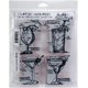 Tim Holtz Cling Stamps 7"X8.5"-Cocktails Blueprint - Walmart.com