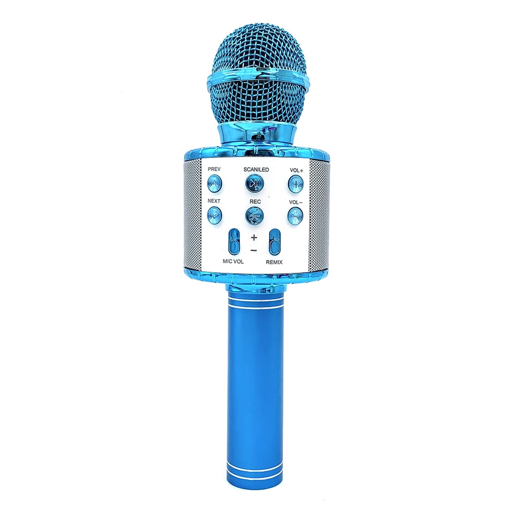 WS858L Micrófono iluminado audio micrófono de condensador integrado K canción | Walmart en línea