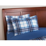 Mainstays Blue Plaid 8 piece in a Bag, Polyester, King - Walmart.com