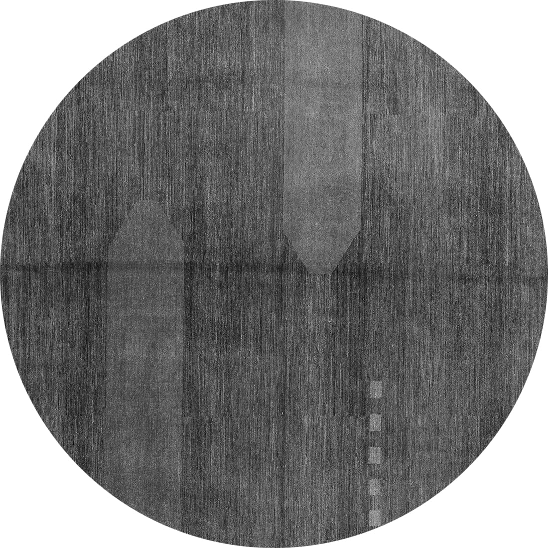 Ahgly Company Indoor Round Abstract Gray Modern Area Rugs, 6' Round ...