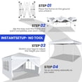 GVDV 10'x10' Waterproof Pop Up Canopy Tent with Removable Sidewalls ...