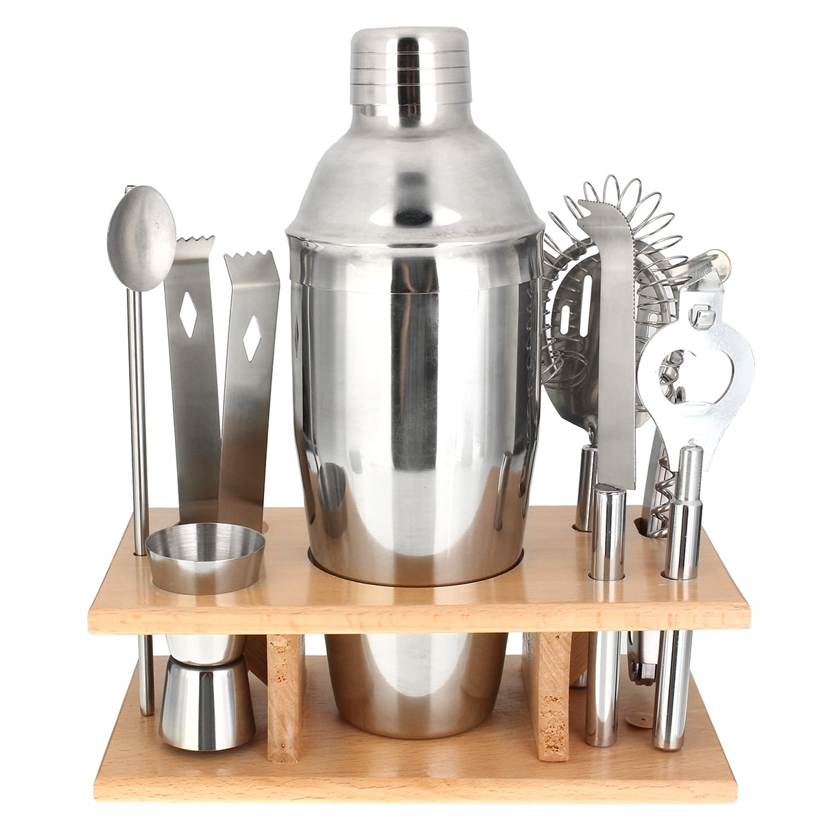 Stainless Steel Cocktail Shaker Mixer Drink Bartender Martini Bar Set ...