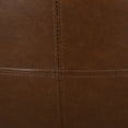 Noble House Derring Ottoman - Leather - Cognac Brown - Walmart.com