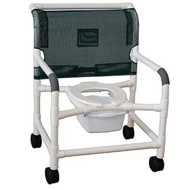 Drive Medical Aluminum Bariatric Rehab Shower Commode Chair with Two ...