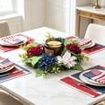 Candle Rings, Red White Blue Patriotic Ring Decor for Independence Day ...