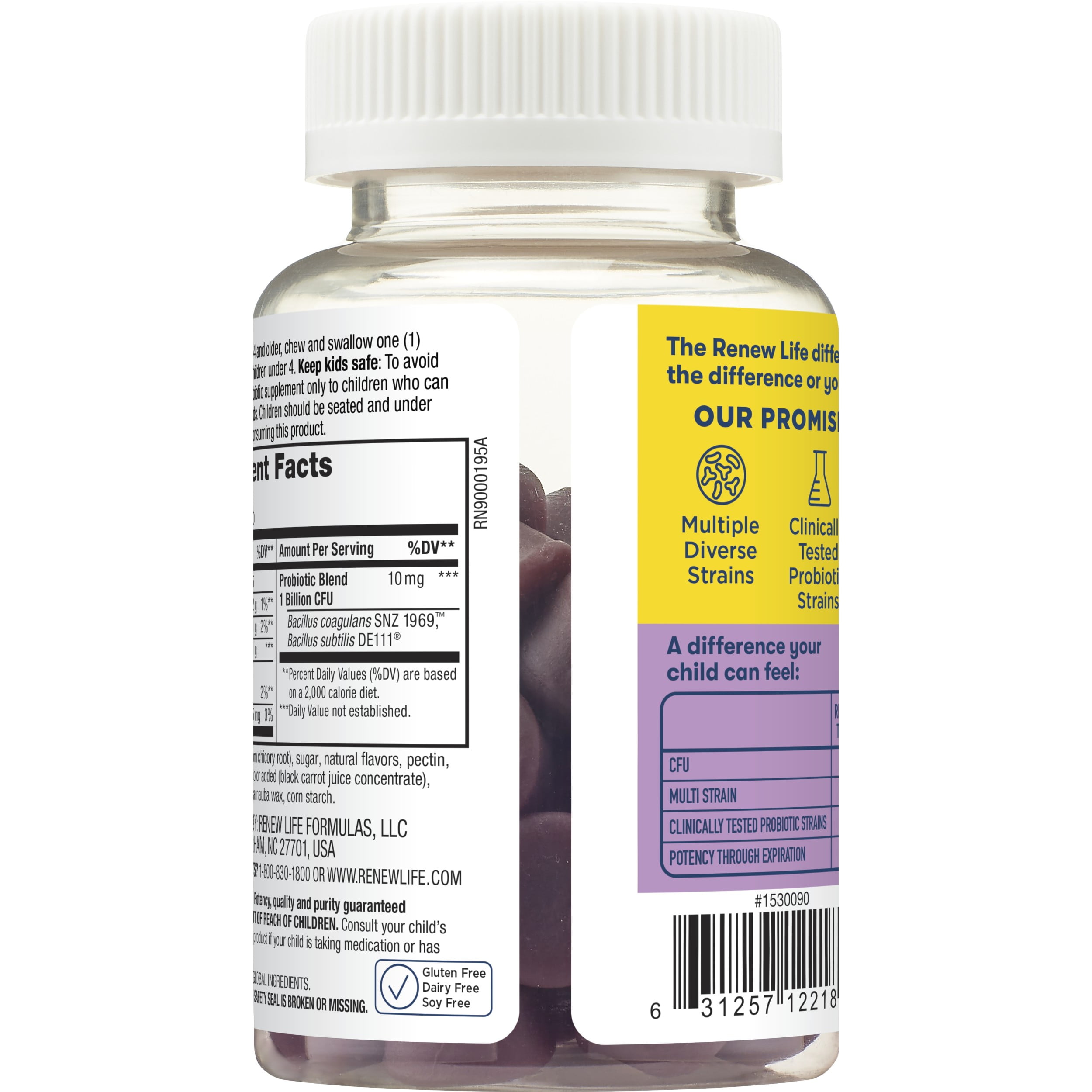 Renew Life Kids Tummy Gummy with Prebiotics and Probiotics; Raspberry ...