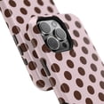 Blush Cocoa Dots Tough Phone Case, Cute Lightweight Dual Layer ...