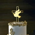 BETTERLIFE Acrylic Cake Topper Dove Cross Cake Toppers Baptism ns ...