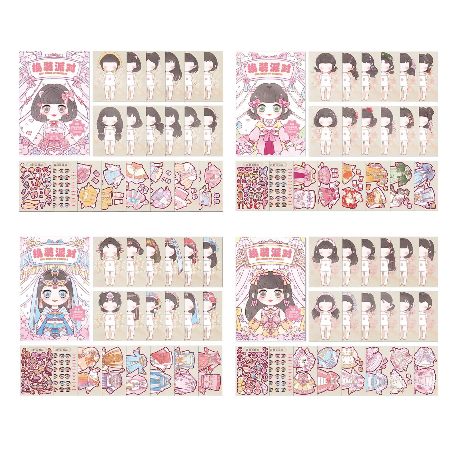 4x Make A Face Sticker Book DIY Creativity DIY Activities Stickers for ...