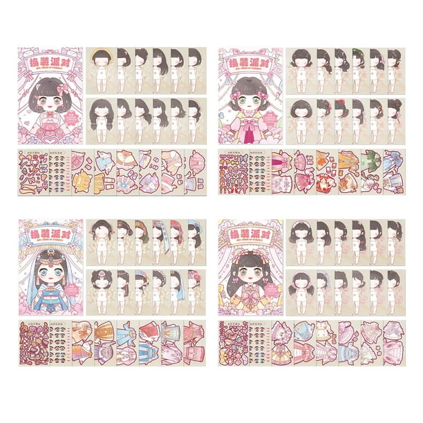 4x Make A Face Sticker Book DIY Creativity DIY Activities Stickers for ...