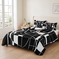 Abstract Geometric Lattice Pattern 3 Pieces Quilt Set,1 Quilt with 2 ...