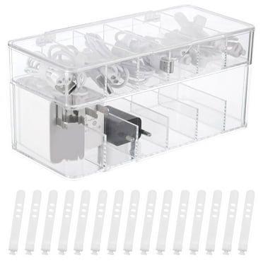 Clear Cable Storage Box,Cable Organizer Box ,Storage Desktop Data Cable ...