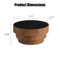 WanKaMom Modern Round Coffee Table, Mid Century Modern Sintered Stone ...