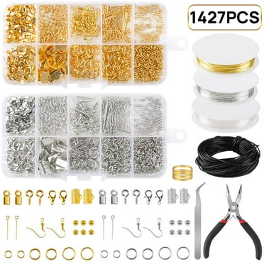 EUWBSSR Earring Making Kit: 2500 Pieces with Repair Tools, Earring ...