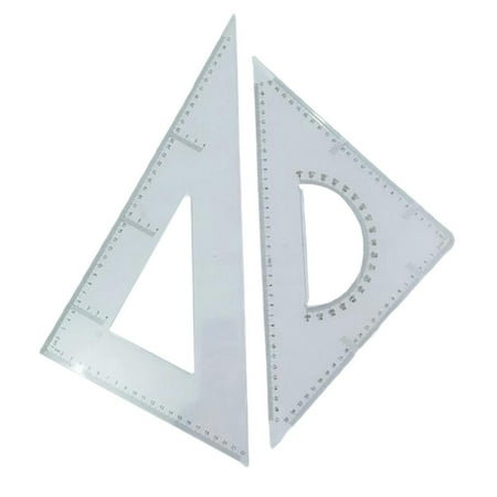 30/60 45/90 Degrees Geometry Triangle Ruler Drawing Drafting 2 Pieces ...