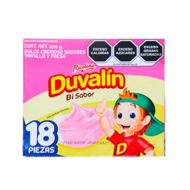 Pack de 24 Dulce Ricolino Duvalin Fresa/Vainilla de 18PZ Duvalin Vainilla 18pzas | Walmart en línea