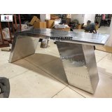 Nauticalmart Aviator Wing Desk Aluminum Table Aviator Furniture (Left ...