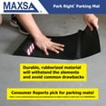 "Maxsa Park Right 37358 Garage Parking Mat, Tire Car Stops, Black, 21.5 ...
