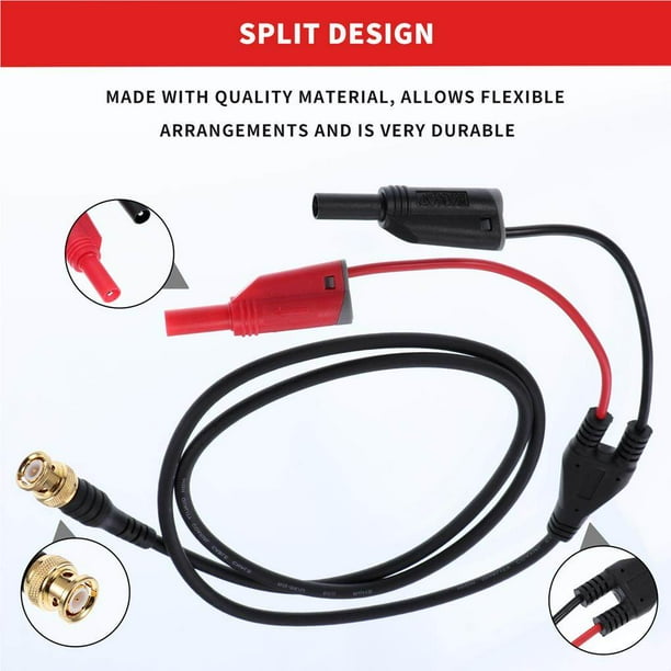 P1064 Gold Plated Copper BNC to 4 mm Stackable Banana Plug Safety ...