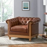 GDF Studio Batavia Chesterfield Tufted Club Chair with Nailhead Trim ...